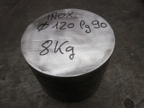 Rond Acier inoxydable qualité 304 L Ø 120mm longueur 90 mm 8 kg à 8 ...