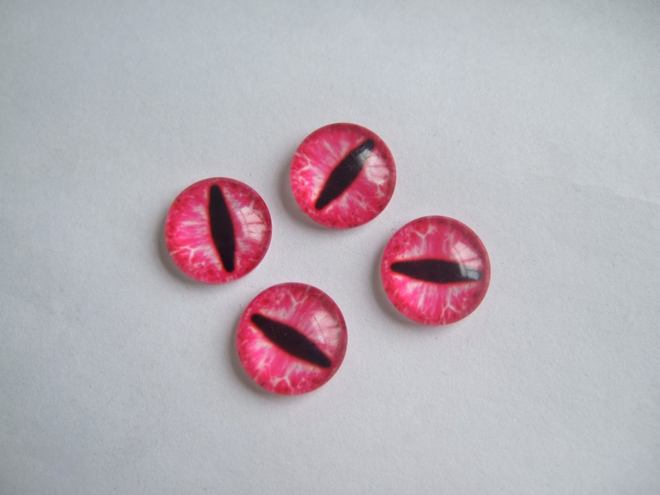 20pcs 12mm Round Dragon Eyes Glass Cameo Cabochons Jewellery Craft ...