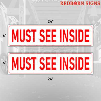 Must See Inside 6"x24" REAL ESTATE RIDER SIGNS Double Sided 2PK ...