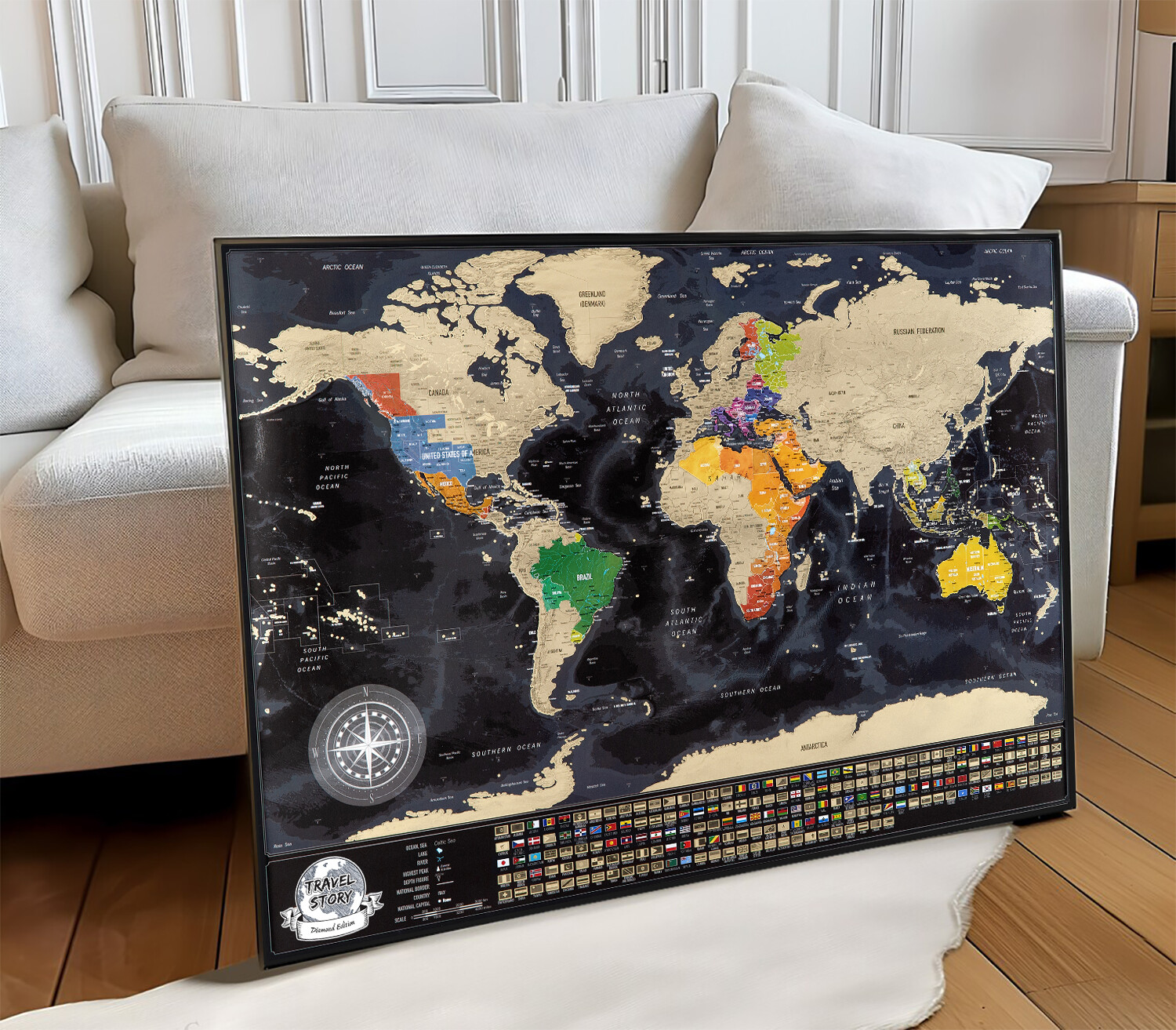 Scratch Off World Map - Scratch Travel Map | Grelly UK