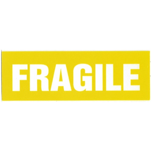 Yellow and White "Fragile" Sticker Label - 1" by 3" - 500 ct | eBay