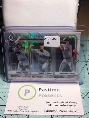 2021 Bowman Chrome #TP-NYY Peraza/Stephan/Alvarez Talent Pipeline New ...