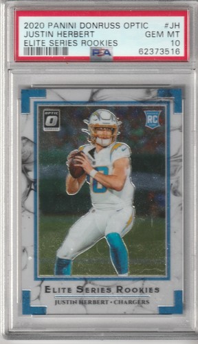 2020 Panini Donruss Optic JUSTIN HERBERT Elite Series Rookies #JH RC ...