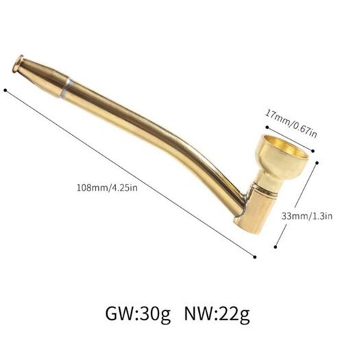 Metal Brass Pipe Portable Small Pipe Household Cigarette Tobacco ...