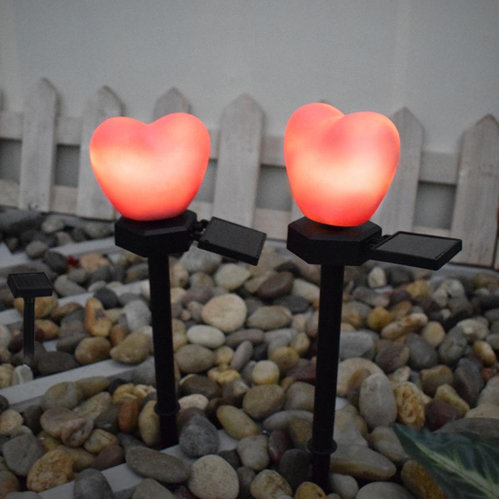 2/4x Solar Heart-shaped Light Outdoor Waterproof Romantic Garden ...