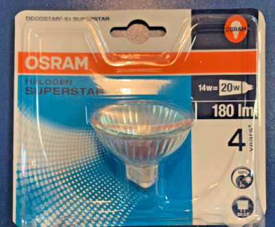 Osram Halogen Lamp Superstar Decostar 51 12V 14W=20W GU5.3 Dimmable ...