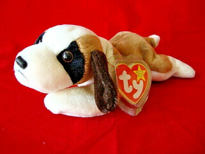 Ty Beanie Baby "BERNIE" St. Bernard Dog with P.E. Pellets, w/ Tag ...