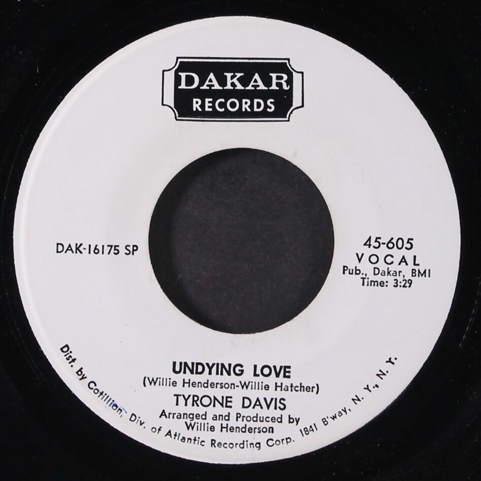 TYRONE DAVIS: is it something you've got / undying love ATLANTIC 7 ...