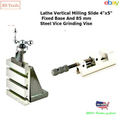 Lathe Vertical Milling Slide Fixed Base 4"X 5" And Steel Vice Grinding ...