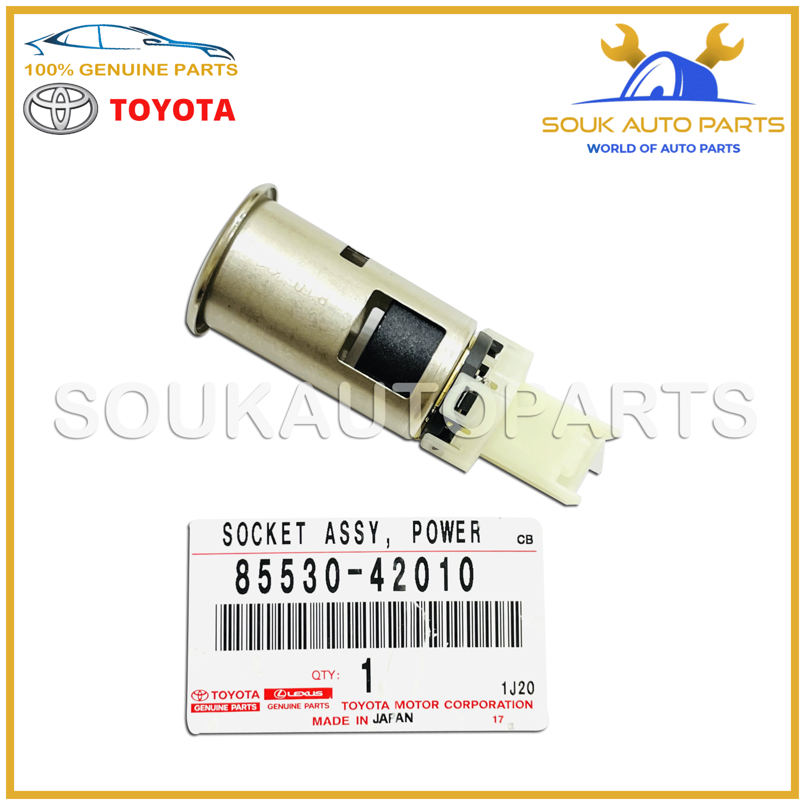 85530-42010 Genuine Toyota POWER OUTLET SOCKET ASSY, CENTER 8553042010 ...