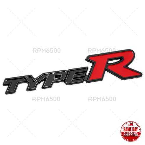 For Honda Type R Racing Sport Black Red Rear Tailgate Emblem Badge Logo ...