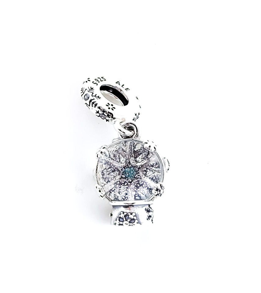 NEW 100% Authentic PANDORA 925 Snowflake Snow Globe Dangle Charm ...