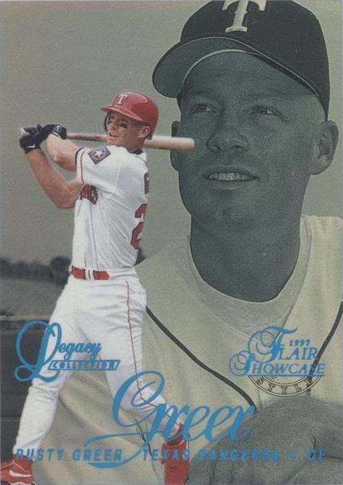 1997 Flair Showcase - Rusty Greer #156 Legacy Collection Row 2 /100 for ...