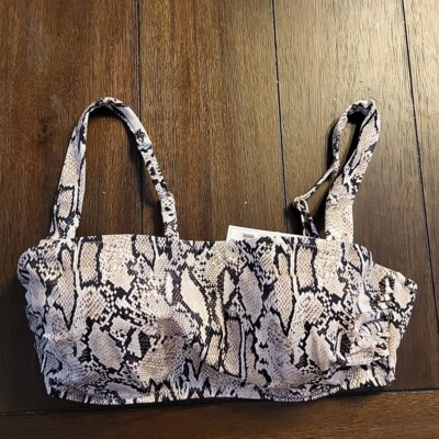 NWT Shade & Shore Snake Light Lift Bikini Top 34D B99 | eBay