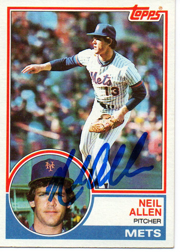 Neil Allen New York Mets 1983 Topps Signed Card | eBay
