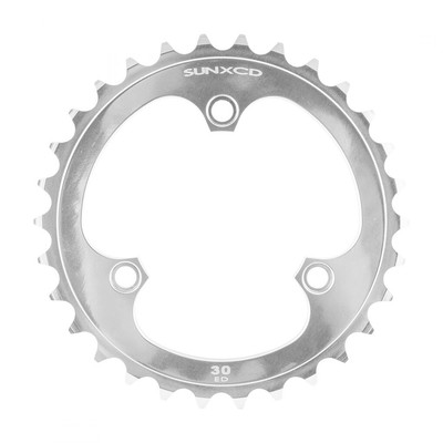 Sunxcd Chainrings 30t 74 BCD 3-Bolt 8/9/10-Spd Polished Silver Road MTb ...