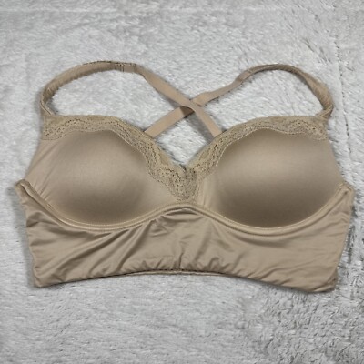 Dobreva Bra Women's 34B Tan Beige Padded Pullover No Underwire T Shirt ...