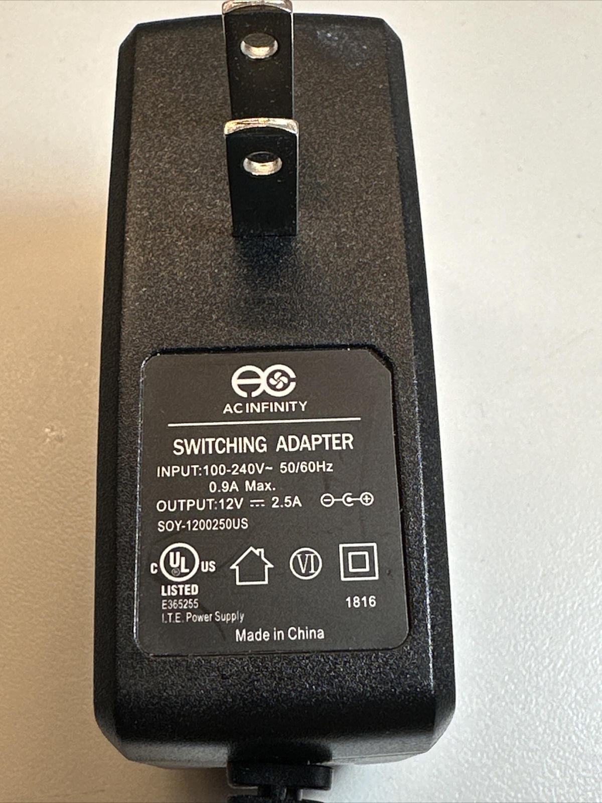 AC INFINITY Charger Adapter SOY-1200250US | eBay