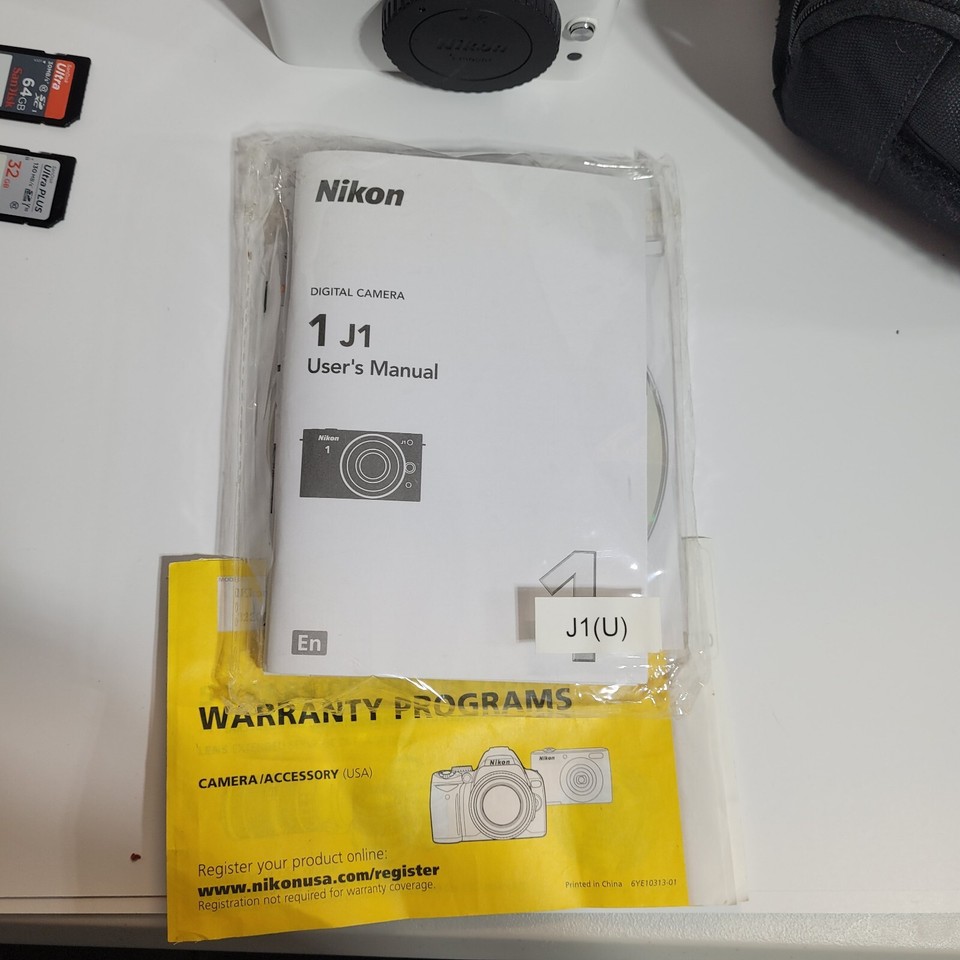 Nikon 1 J1 10.1MP Digital Camera White Kit With VR 10-30mm 30-110 Lens ...