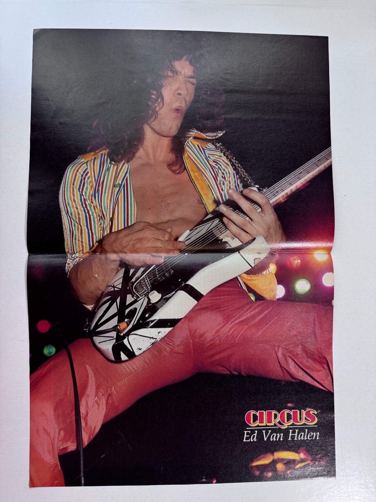 VAN HALEN EDDIE VAN HALEN ON STAGE RED PANTS 1979 POSTER 11" X 16" | eBay