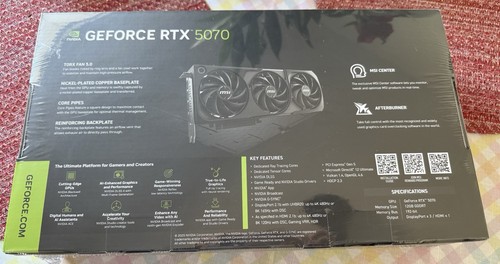 MSI NVIDIA GeForce RTX 5070 SHADOW 3X Overclocked Triple Fan 12GB GDDR7 ...