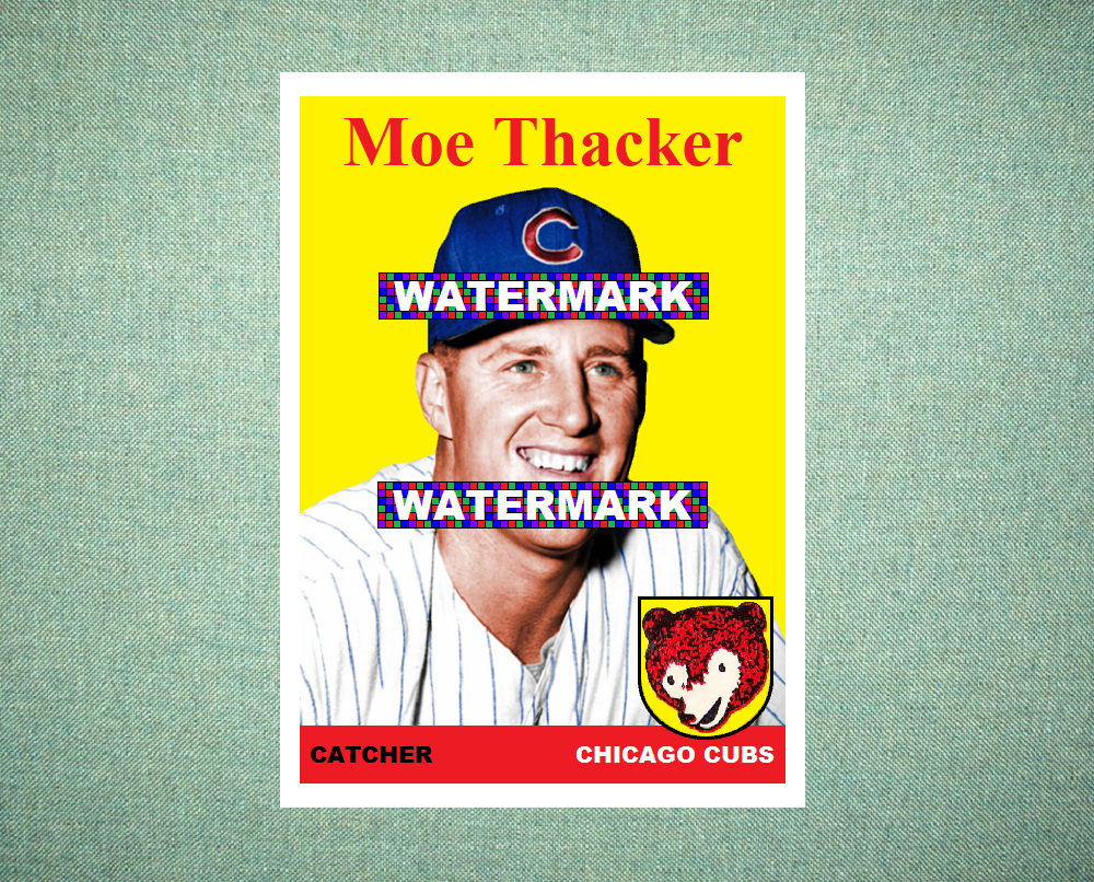Moe Thacker Chicago Cubs 1958 Style Custom Baseball Art Card | eBay