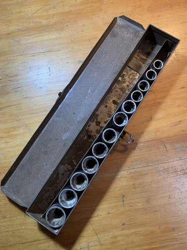 Vintage Bonney Forge Corp 12 Piece Imperial Socket Set In Metal Case ...