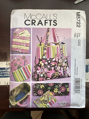 McCall's Crafts Kay Whitt pattern M5722 Satchel, Knitting Needle ...
