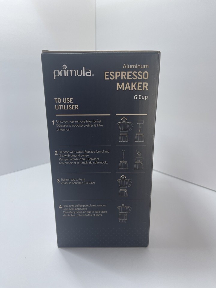 Primula Aluminum Classic Stovetop Espresso & Coffee Maker 6 Cup ...