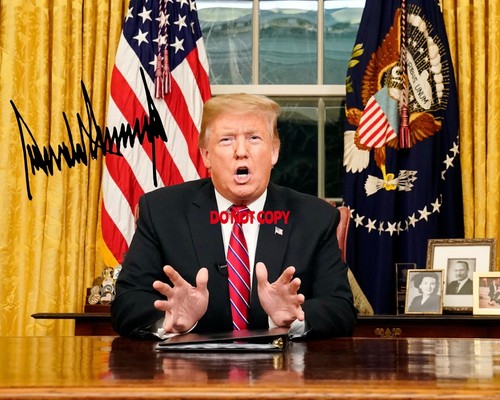 President Donald J. Trump Autographed Signed Oval Office 8x10 photo ...