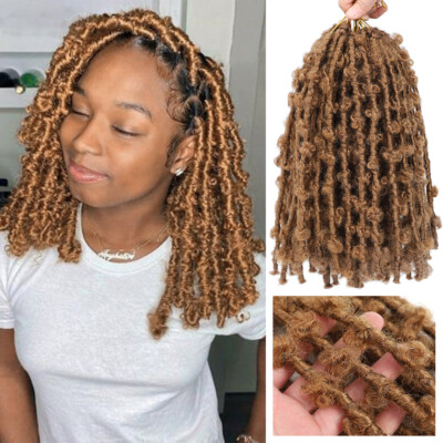 12 inch Butterfly Faux Locs Crochet Hair Distressed Goddess Locs Hair ...