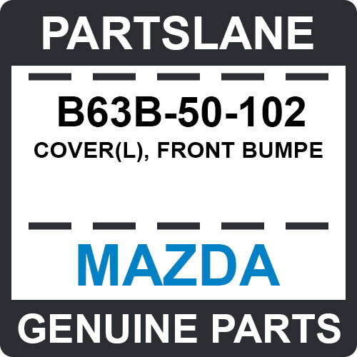 B63B-50-102 Mazda OEM Genuine COVER(L), FRONT BUMPE | eBay