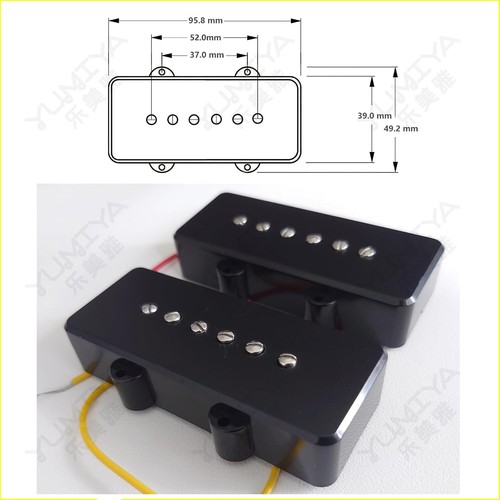 Black P90 Guitar Pickups Set for Jazz Master Guitar Replacement Parts ...