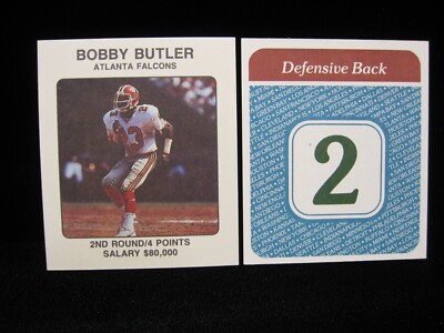 1989 Bobby Butler Atlanta Falcons Franchise Game Card 1ct | eBay
