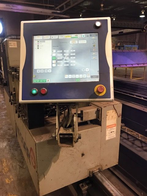 8' X 42' Messer Edgemaster Dual Head Plasma Cutting System , Burn Table ...