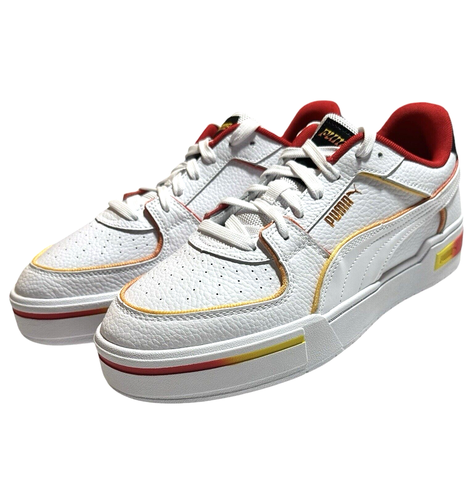 PUMA CA Pro Flames Shoe Sneaker Low Mens Size 12 White Red Yellow Black ...
