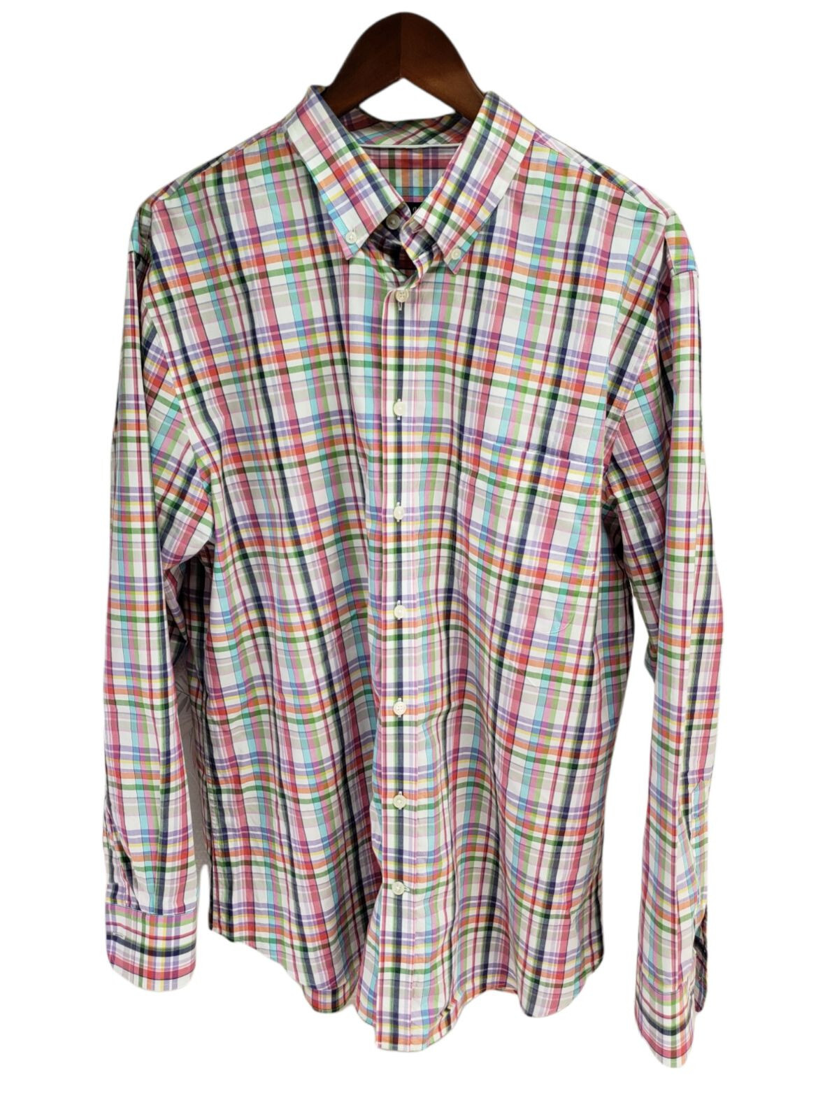 Bobby Jones Men's Shirt XL Plaid Sping Color Multicolor Button Up Long ...