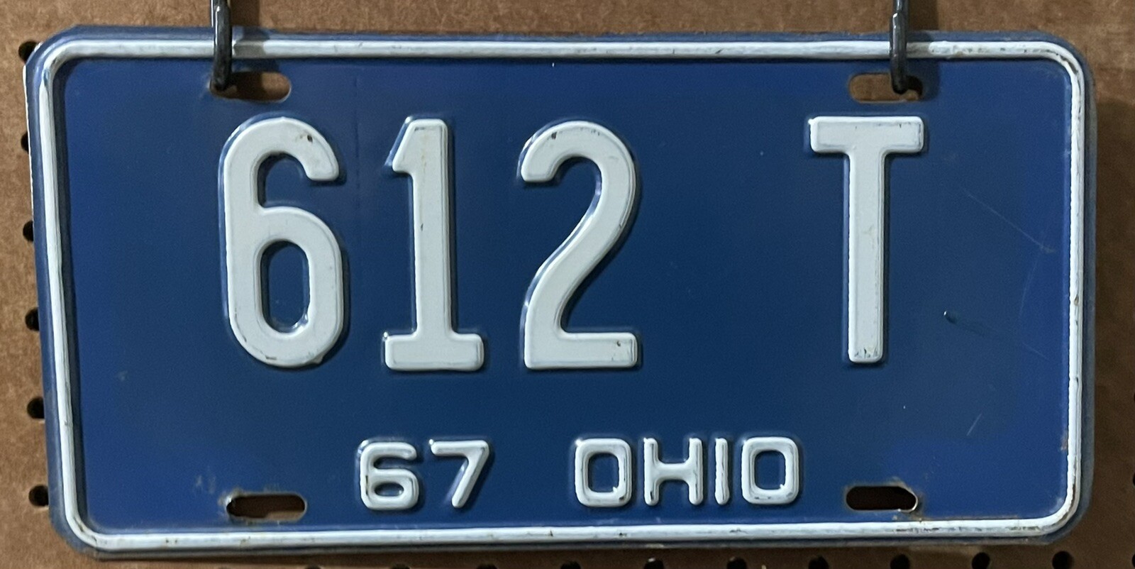 1967 Ohio License Plate Tag 100% All Original Paint! # # 612T 6x12 DMV ...