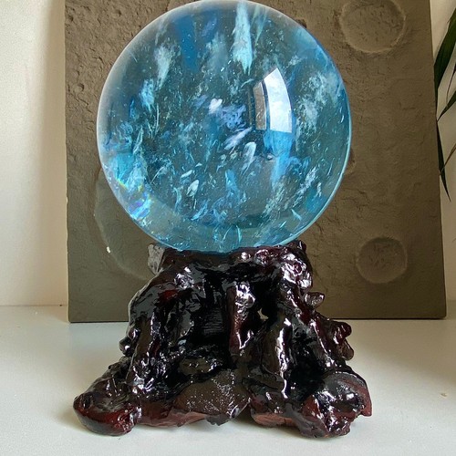 Polished Blue Quartz - Synthetic Crystal Orb - 38.9LB | eBay