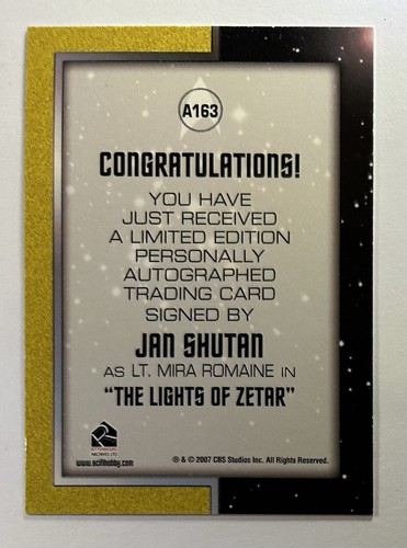 STAR TREK TOS 40TH ANNIVERSARY SERIES 2 A163 JAN SHUTAN MIRA ROMAINE ...