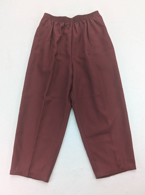 BonWorth Women's Pants Size M Red Cropped Elastic Waist Pull On Pockets ...