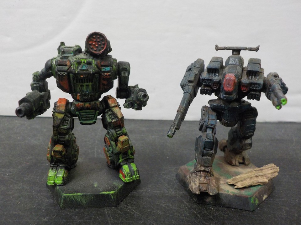 G126 Catalyst games BATTLETECH 4 mech suit figure miniature lot painted ...