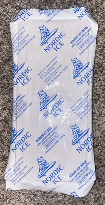 Nordic Ice Foam Ice Pack Brick 9” X 4.5” X 1.5” Frozen Once ! Reusable ...