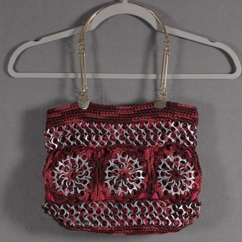 Crochet Bottle Cap Purse Hand Made Soda Pop Tops Red | eBay