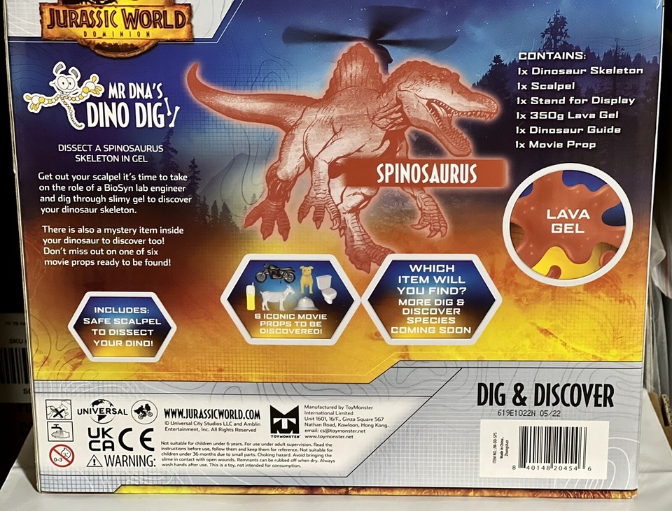 Jurassic World Dominion Mr DNA’s Dino Dig Exclusive Spinosaurus - Rare ...