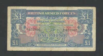 BRITISH ARMED FORCES £1 note 1946-8 1st Series Krause M15 Banknotes | eBay