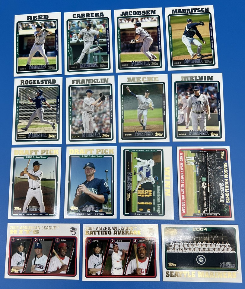 2005 Topps Seattle Mariners Team Set (31 Cards) Ichiro - Felix ...