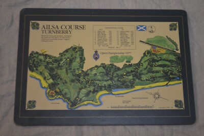 Vtg ‘84 Old Tom Morris Ailsa Course Turnberry Golf Course Map Scotland ...