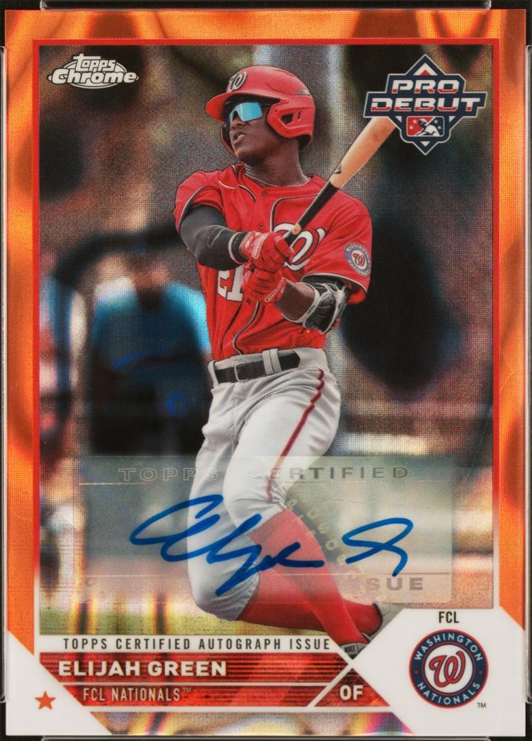 2023 Topps Pro Debut - Chrome Elijah Green #PDC-53 Orange Lava ...