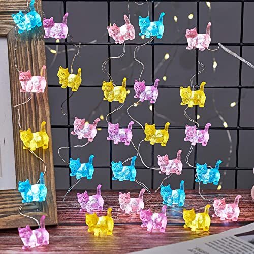 Bartlett Kitty Cat Decorative Lights For Bedroom Cute Animal Outdoor ...